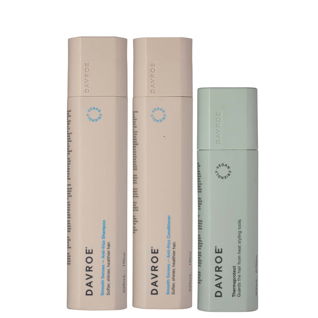 Davroe Smooth Senses Anti-Frizz Shampoo, Conditioner & Thermaprotect T ...