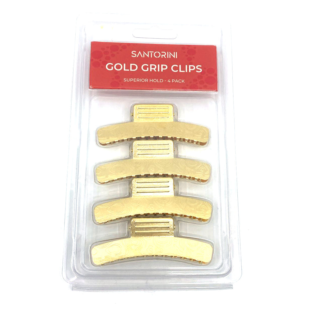 Santorini Grip Clips 4pk Gold – Turnleys Hair