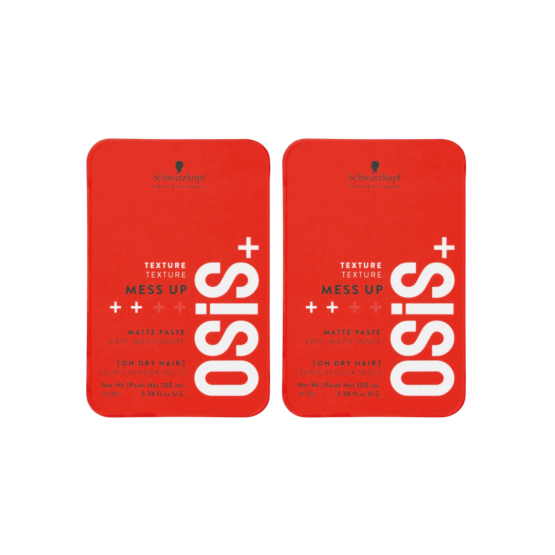 Schwarzkopf OSiS+ Mess Up Matte Paste For Messy Styles 100ml Twin Pack ...